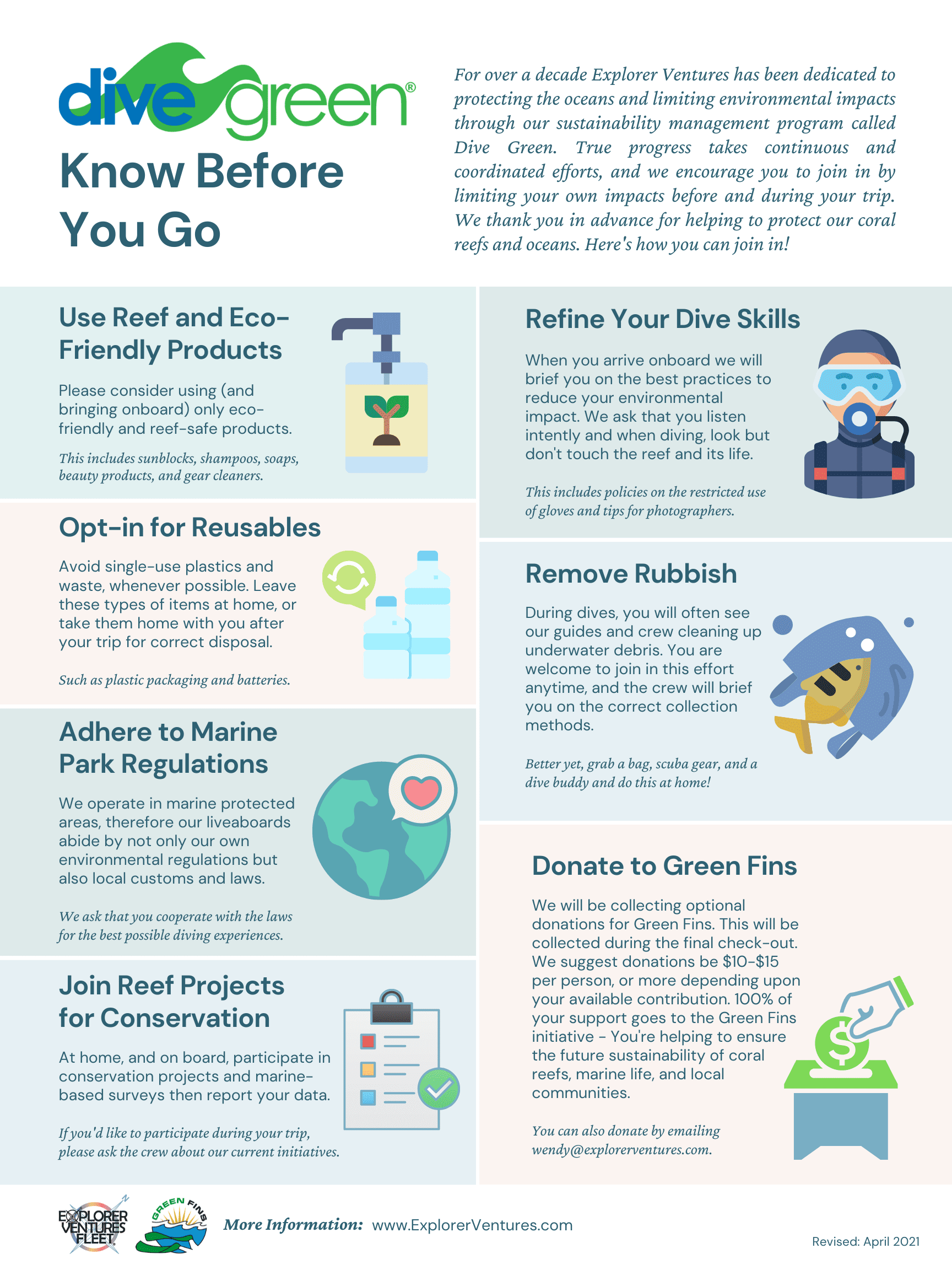 Dive Green: Know Before You Go - Explorer Ventures Fleet®